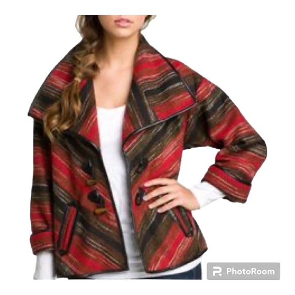 Tribal | Jackets & Coats | Tribal Southwestern Blanket Style Wool Blend ...